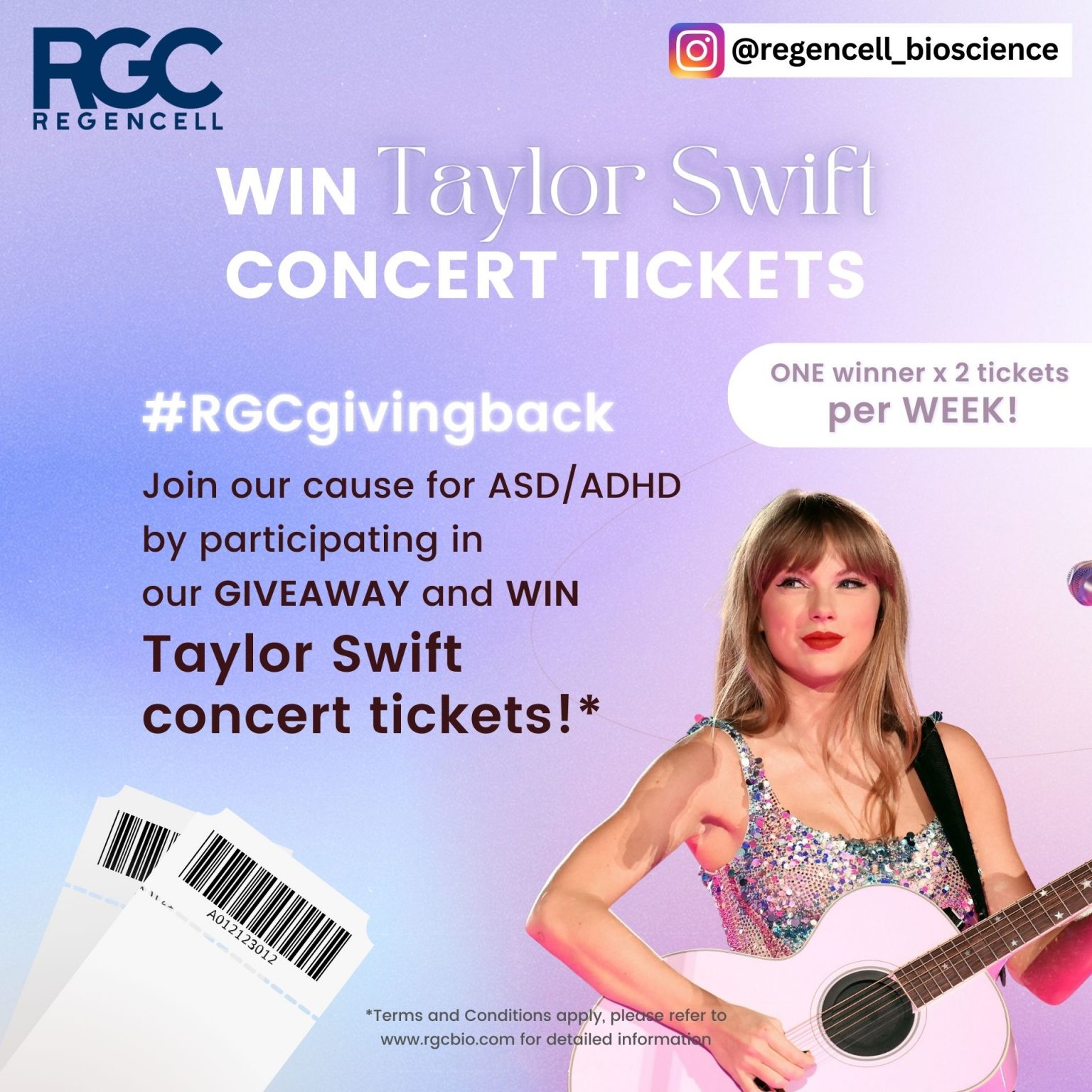 Taylor Swift Concert Ticket Giveaway - Regencell Bioscience